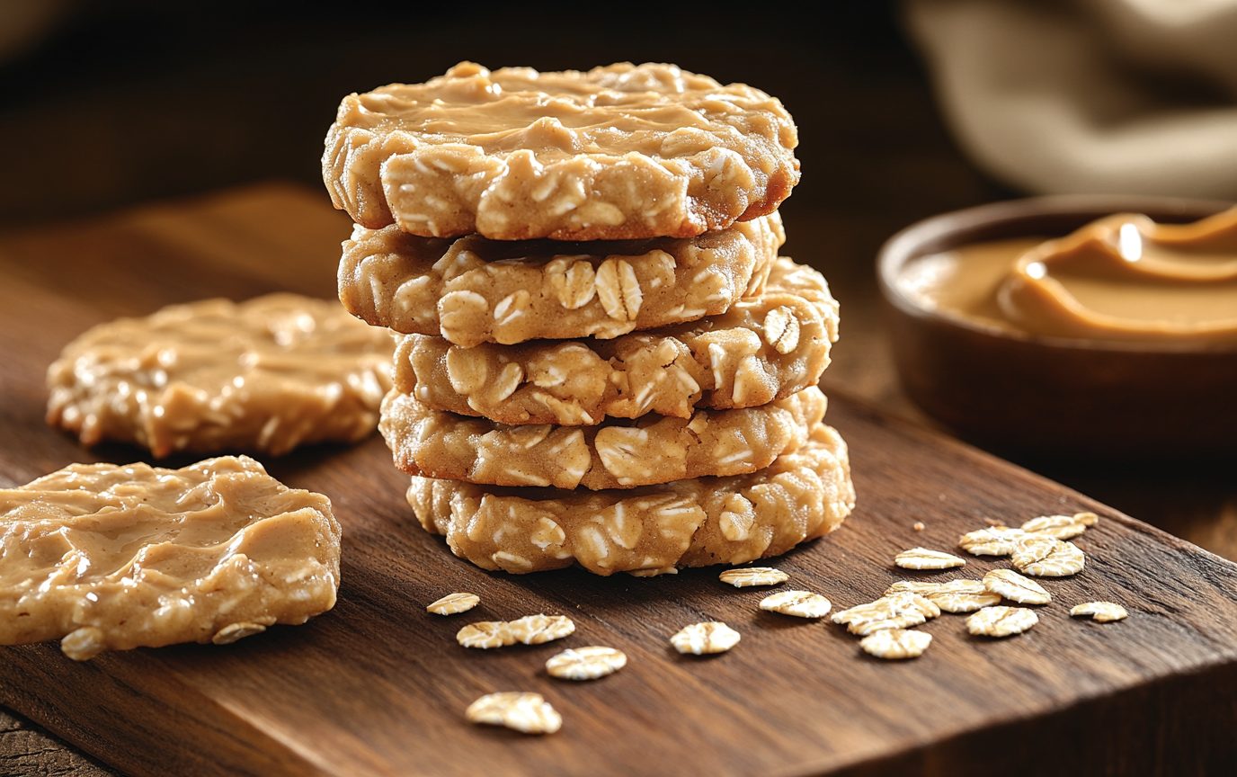 Easy No-Bake PB Cookies - Light Orange Bean