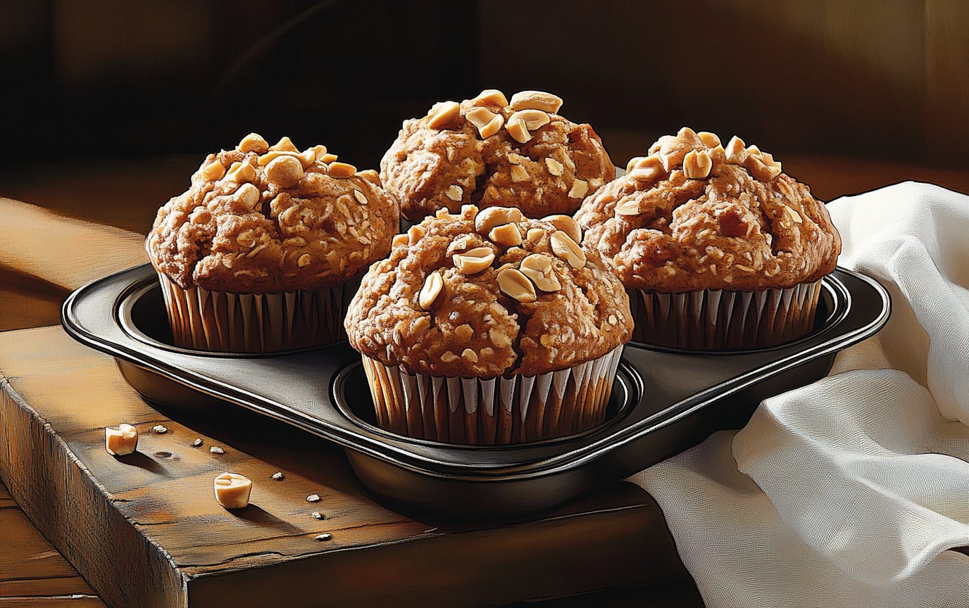 Nutty Oat Breakfast Muffins - Light Orange Bean