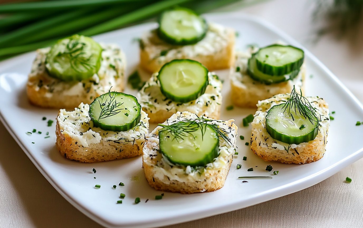 Cucumber Tea Bites - Light Orange Bean
