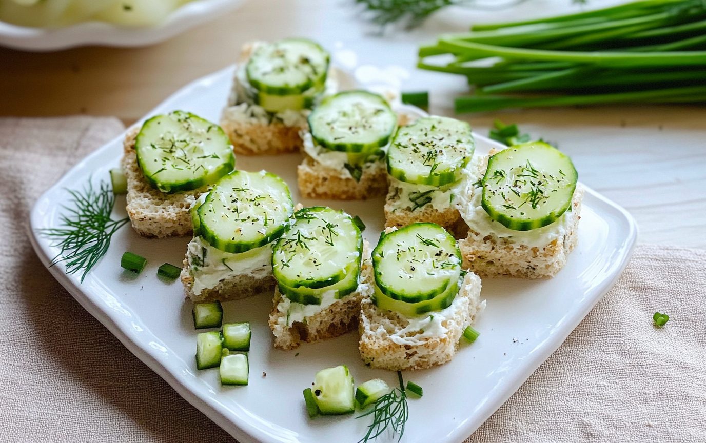 Cucumber Tea Bites - Light Orange Bean