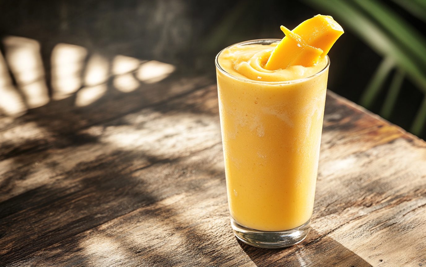 Creamy Mango Banana Smoothie - Light Orange Bean