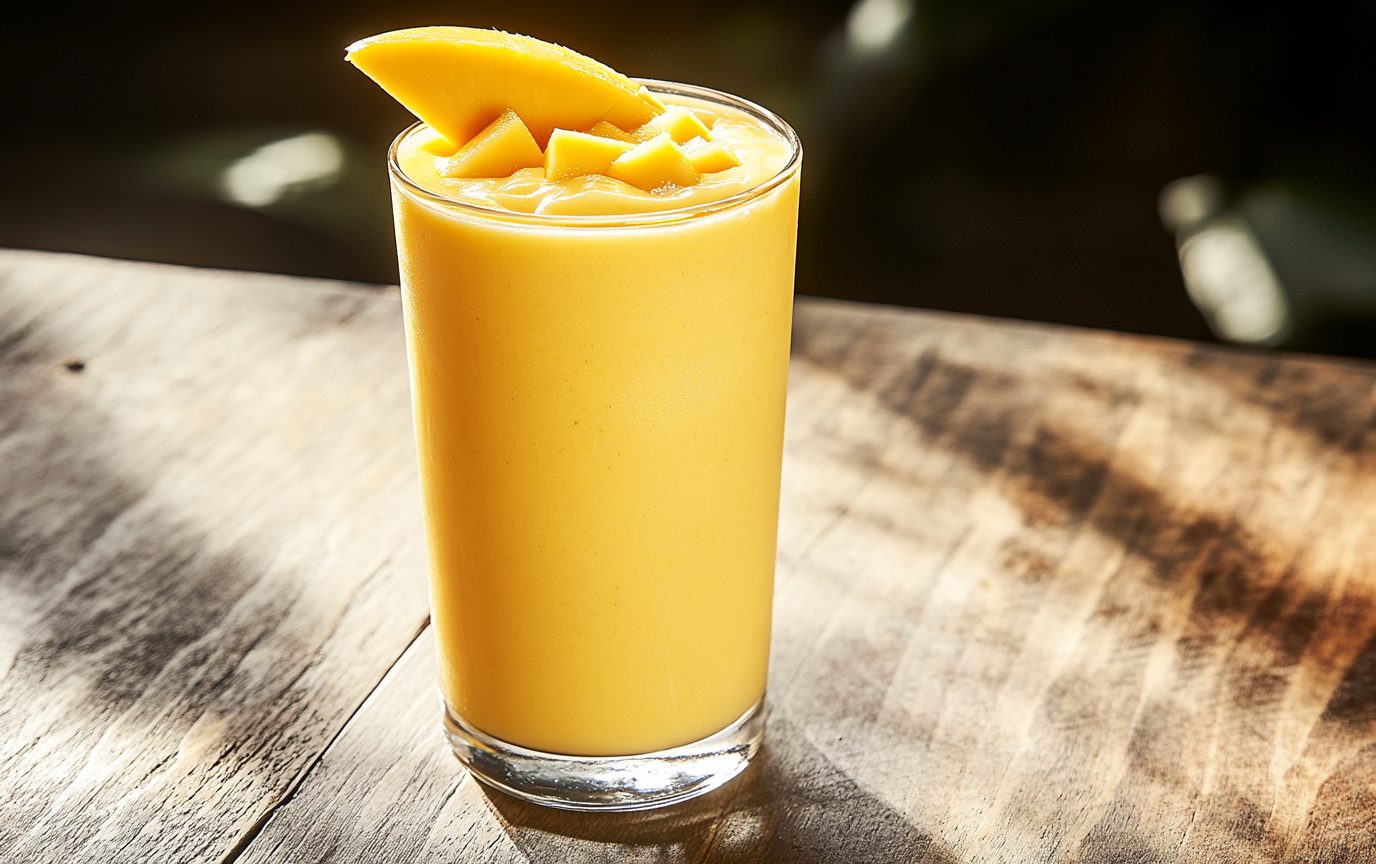 Creamy Mango Banana Smoothie - Light Orange Bean