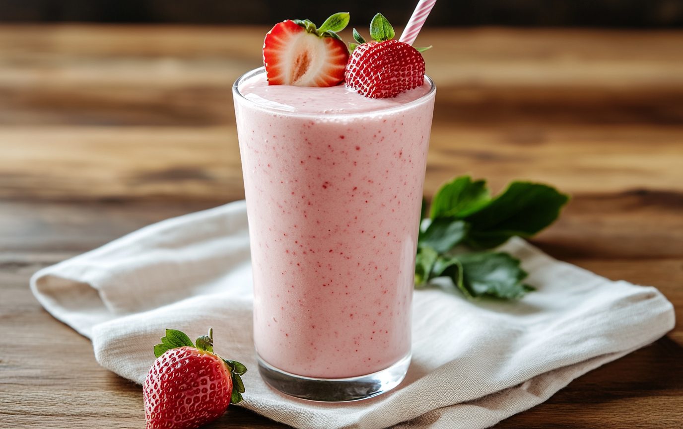Creamy Berry Smoothie - Light Orange Bean