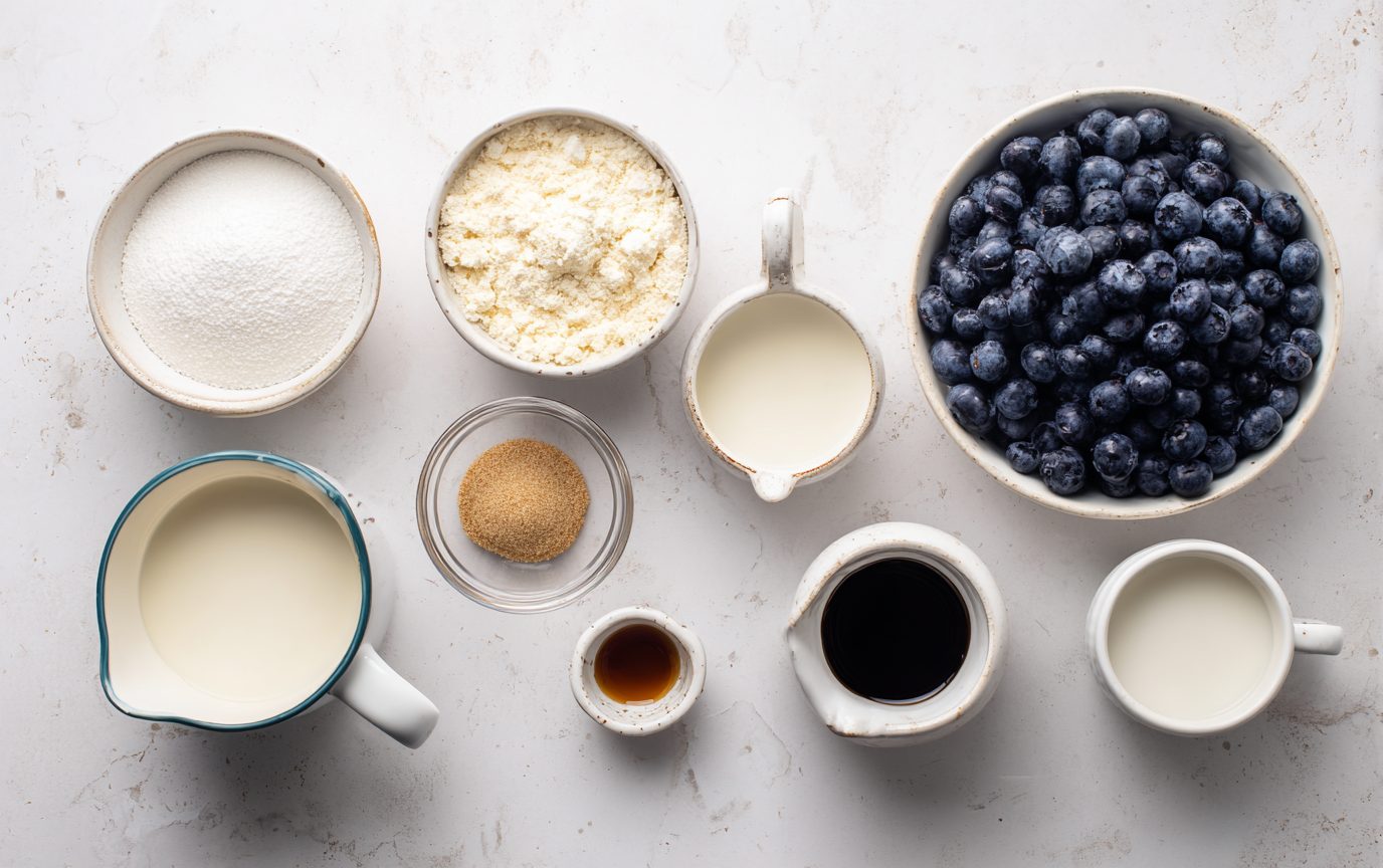 Velvety Blueberry Smoothie - Light Orange Bean