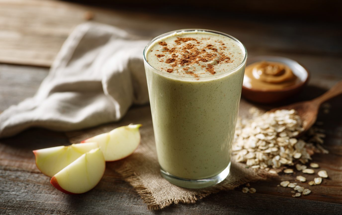 Creamy Apple Oat Smoothie - Light Orange Bean