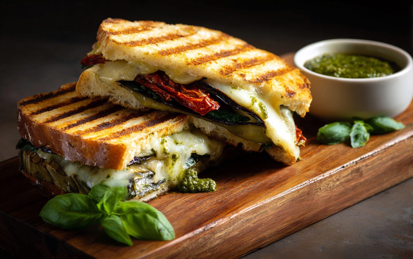 Pressed Italian Veggie Panini - Light Orange Bean