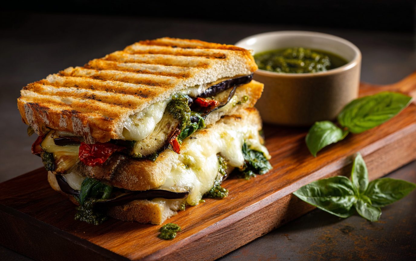 Pressed Italian Veggie Panini - Light Orange Bean