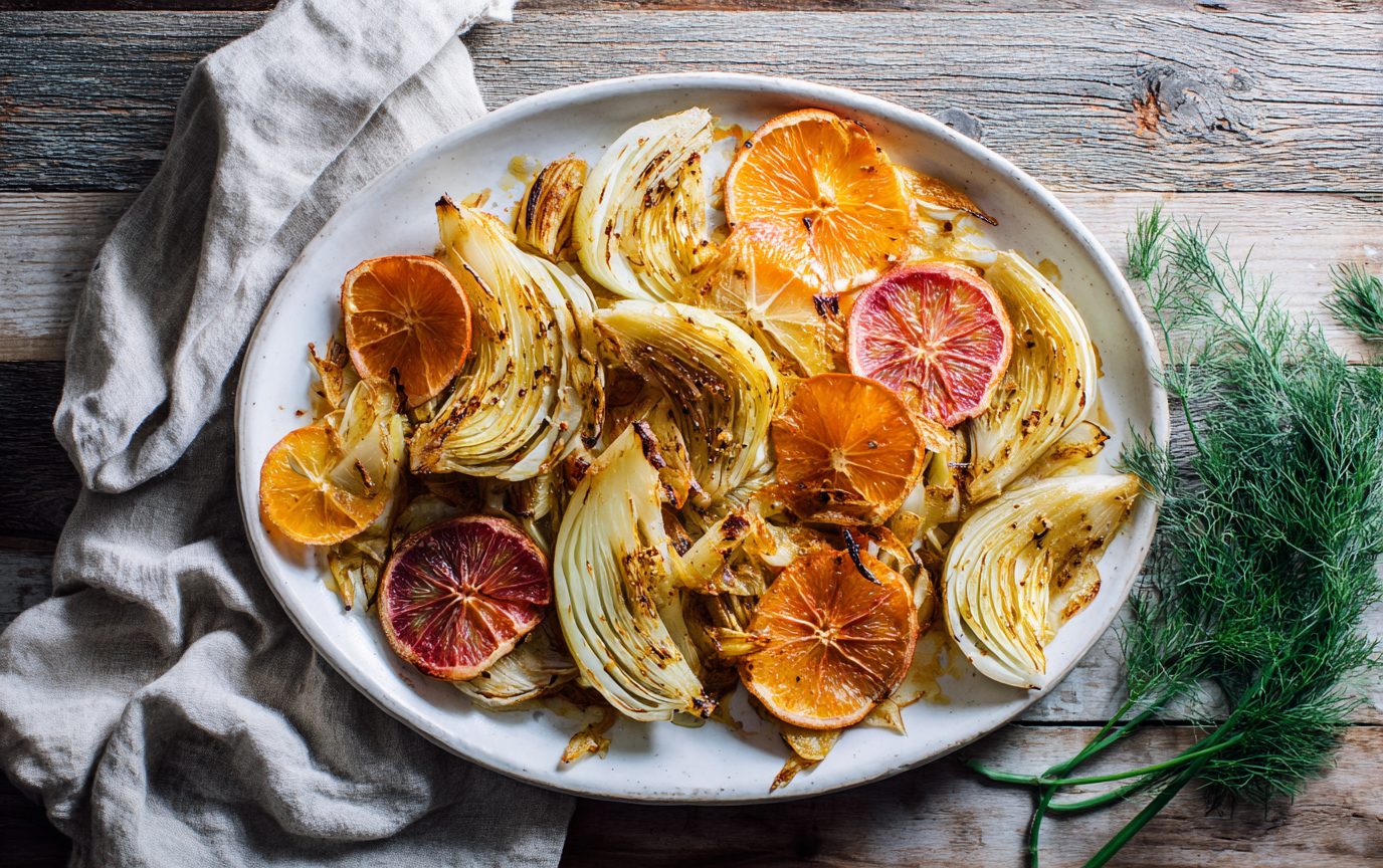 Citrus-Roasted Fennel - Light Orange Bean
